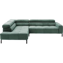 Home Affaire Ecksofa &raquo;Claya, L-Form, incl. Kopfteilverstellung, Breite 276 cm&laquo; wahlweise elektrischer Sitzvorzug gr&uuml;n 95% Polyester, 5% Nylon B/H/T: 