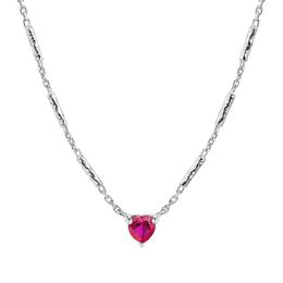 Firetti Damen Kette mit Anh&auml;nger &raquo;Schmuck Geschenk Silber 925 Halsschmuck Halskette Herz&laquo; mit Zirkonia (synth.) Silber 925 (Sterlingsilber), L: 45 B: 