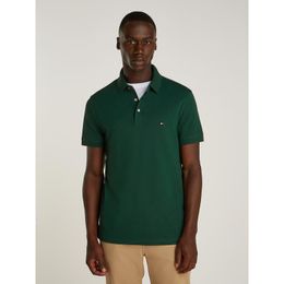 Tommy Hilfiger Herren Poloshirt &raquo;1985 SLIM POLO mit Piqu&eacute;-Struktur und Stickerei&laquo; meliert, casual, slim fit, Baumwollmix, Polokragen gr&uuml;n XL