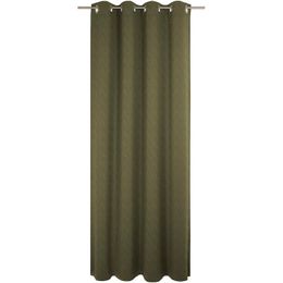 WIRTH Vorhang &raquo;Torbole&laquo; &Ouml;sen 1 Stk. tlg. nach Ma&szlig; gr&uuml;n Baumwolle, Polyester 215cm, &Ouml;sen, 132cm