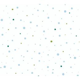 A.S. Cr&eacute;ation Vliestapete &raquo;Little Love&laquo; geometrisch gepunktet grafisch glatt Kindertapete Tapete Punkte Tapeten Kinderzimmer Schlafzimmer Flur B&uuml;ro blau Vlies B/L: 