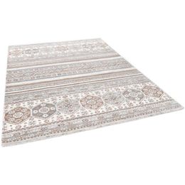 Theko Wollteppich &raquo;Royal Shaal - 1719&laquo; rechteckig 120 mm H&ouml;he Obermaterial: reine Wolle, handgetuftet, auch als L&auml;ufer wei&szlig; Schurwolle B : 250cm 1 Stk