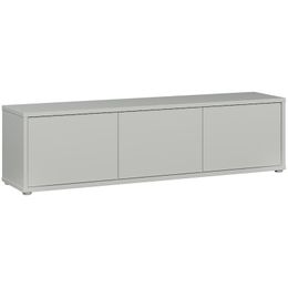 FORTE Lowboard &raquo;Alice Springs, TV-Board, viel Stauraum, gro&szlig;e T&uuml;ren zum Aufklappen&laquo; B/H/T 154,2/41,5/34,9 cm Klappt&uuml;ren grau Holzwerkstoff B/H/T: 