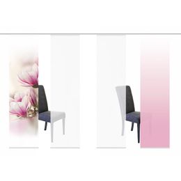 Home Wohnideen Schiebegardine &raquo;MAGNONE&laquo; Klettband 4 Stk. tlg. HxB: 245x60, inkl. Befestigungszubeh&ouml;r rosa Polyester 245cm, Klettband, 60cm