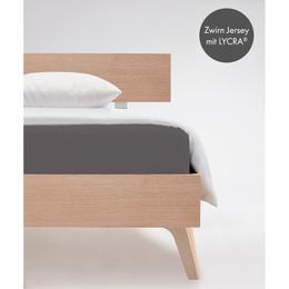 Fleuresse Spannbettlaken &raquo;Comfort&laquo; langlebig & b&uuml;gelfrei,Perfekte Passform durch POWER-STRETCH braun Jersey-Elasthan, Obermaterial: 96% Baumwolle, 4% 