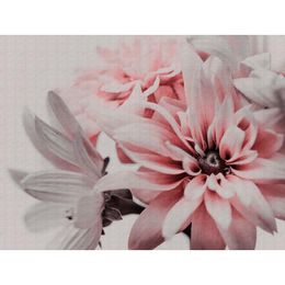 Livingwalls living walls Fototapete &raquo;The Wall&laquo; floral gebl&uuml;mt nat&uuml;rlich glatt Fototapete Floral Tapete Blume Tapeten Wohnzimmer Flur Design Optik rosa Vinyl, 