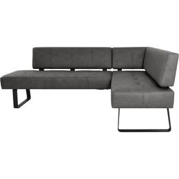 K+w Komfort & Wohnen K+W Komfort & Wohnen Eckbank &raquo;Spider II&laquo; Sitzsteppung, bequem durch Sandwichbauweise, 2 Stellma&szlig;e schwarz B/H/T: 195cm x 88cm x 165cm, Microfaser 1, 