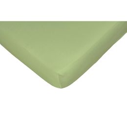 CASATEX Spannbettlaken &raquo;Jerry&laquo; komfortables &Uuml;berziehen durch hohe Elastizit&auml;t gr&uuml;n Jersey, Obermaterial: 100% Baumwolle 1 Stk., Jersey, 180-200x190-