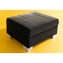 DOMO collection Hocker &raquo;TURAH 85x61x40 cm, mit moderner Steppung&laquo; passend zur Serie grau Microfaser PRIMABELLE (100% Polyester);Struktur ( 85% 