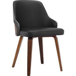 OTTO home Esszimmerstuhl &raquo;Bojan&laquo; () 2 Stk.pflegeleichtes Kunstleder, Sitz- und R&uuml;cken gepolstert, Sitzh&ouml;he 47 cm schwarz Polyurethan B/H/T: 49cm x 