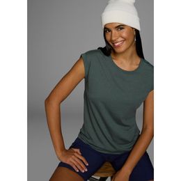 Boysen's Boysen's Damen T-Shirt &raquo;in vielen Farben & gro&szlig;en Gr&ouml;&szlig;en&laquo; Kurzarm, unifarben, Rundhals, f&uuml;r Freizeit und Alltag gr&uuml;n 38 (S)