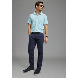 MAN'S WORLD Man's World Herren Poloshirt Kurzarm, lockere Passform, unifarben blau 64 (3XL)