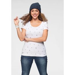 Kangaroos Damen Kangaroos T-Shirt kurz&auml;rmelig, sehr figurbetont und h&uuml;ftbedeckend wei&szlig; 48/50
