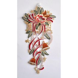 Stickereien Plauen Fensterbild &raquo;Geschenkezopf&laquo; bunt Polyester B/L: 19cm x 41cm