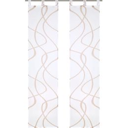 Schiebegardine OTTO HOME, B:57cm H:145cm, grau, Polyester, Polyester, Wohnzimmer, Gardinen, "Bene", Inkl. Beschwerungsstange, transparent, glatt,