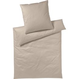 Yes For Bed Bettw&auml;sche &raquo;Pure & Simple Uni in Gr. 135x200, 155x220 oder 200x200 cm&laquo; 2 Stk. Bettw&auml;sche aus Baumwolle, zeitlose Bettw&auml;sche mit seidigem 