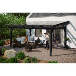 Skan Holz Terrassendach &raquo;Sanremo&laquo; grau Polycarbonat (PC) B/H/T: 541cm x 245cm x 400cm, farbig lasiert