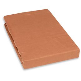 Kayori Spannbettlaken &raquo;Kai&laquo; 100% Baumwolle braun Renforc&eacute;, Obermaterial: 100% Baumwolle B/L: 90cm x 200cm, 1 Stk., Renforc&eacute;, 80-90x200 12cm