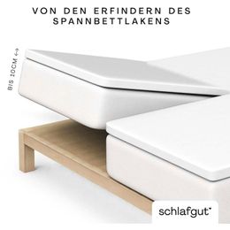 Schlafgut Spannbettlaken &raquo;Pure Split-Topper&laquo; MADE IN GREEN by OEKO-TEX wei&szlig; Jersey-Elasthan, Obermaterial: 95% Baumwolle, 5% Elasthan 1 Stk., Jersey-Elasthan, 