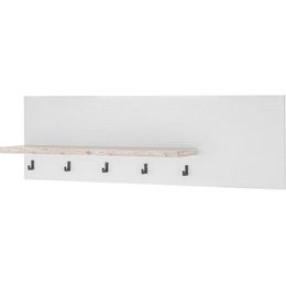 Home Affaire K&uuml;chenregal &raquo;Florenz, Wandboard in Pinie Wei&szlig;, H&auml;ngeregal, Wandregal&laquo; im Landhausstil, Breite 130 cm, 28 mm starker Ablageboden wei&szlig; 