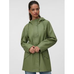 V&eacute;ro Moda VERO MODA Damen Regenjacke "VMMALOU COATED JACKET", gr&uuml;n, Gr. XS, unifarben, Web, Obermaterial: 100% Polyester, Jacken, wasserabweisende Beschichtung