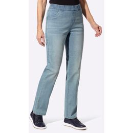 Casual Looks Damen Schlupfjeans, blau, Gr. 19, unifarben, 81% Baumwolle, 17% Polyester, 2% Elasthan, Jeans