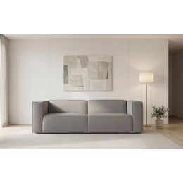 OTTO home 3-Sitzer &raquo;Dalby&laquo; extra tiefe Sitzfl&auml;che, mit Kedernaht, angenehmer Sitzkomfort beige 100% PES B/H/T: 228cm x 73cm x 93cm, Struktur