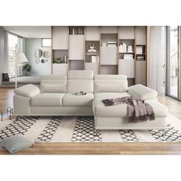 Sit & More sit&more Ecksofa &raquo;Cabrio L-Form, B: 295 cm, mit Sitztiefen-, Arm- & Kopfteilverstellung&laquo; 2 Nierenkissen, Federkern, optional Schlaffunktion und 