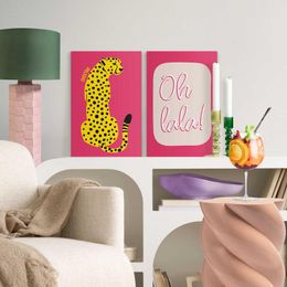 Reinders Leinwandbild &raquo;Oh La La&laquo; rosa Leinwand B/H/T: 20cm x 30cm x 5cm