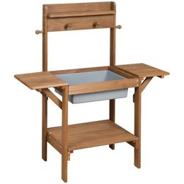 Roba Outdoor-Spielk&uuml;che &raquo;Matschk&uuml;che MIDI&laquo; braun braun Holz, Kunststoff Einheitsgr&ouml;&szlig;e