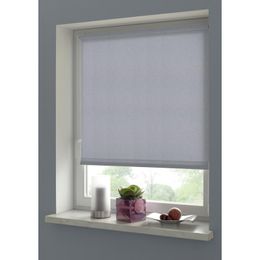 Gardinia Rollo &raquo;Shaun&laquo; blickdicht Sichtschutz mit Bohren/ohne Bohren freih&auml;ngend Rautenmuster als die Wolle grau Polyester 160cm, einseitig 