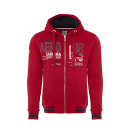 Carisma Herren Sweatjacke "Carisma Sweatjacke", rot, Gr. XXL, Obermaterial: 70% Baumwolle CO. 30% Polyester PES., Sweatjacken, Regular
