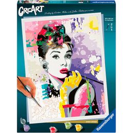 Ravensburger Malen nach Zahlen &raquo;CreArt, Audrey Hepburn&laquo; f&uuml;r Erwachsene; Made in Europe bunt Einheitsgr&ouml;&szlig;e