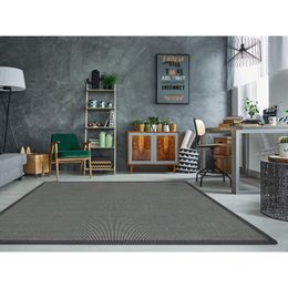 Dekowe Sisalteppich &raquo;Mara S2 mit Bord&uuml;re&laquo; rechteckig 5 mm H&ouml;he Flachgewebe, Material: 100% Sisal, Wohnzimmer, Kundenliebling grau Sisal B : 67cm 1 Stk., 5mm,