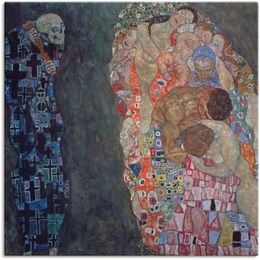 Artland Leinwandbild &raquo;Tod und Leben. Vollendet 1916.&laquo; Religion 1 Stk. tlg. auf Holzrahmen gespannt bunt B/H/T: 100cm x 100cm, Leinwandbild Religion, 1 Stk.