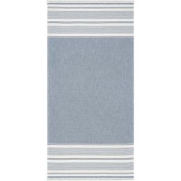 Egeria Strandtuch &raquo;Pestemal&laquo; 80x180 cm, mit Fransen blau gewebte Ware, Baumwolle B/L: 80cmx180cm, 1 Stk., gewebte Ware