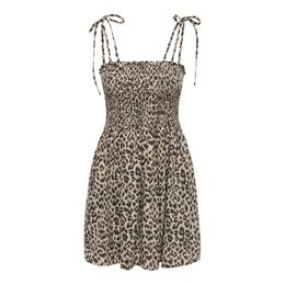 Only Damen Only Sommerkleid &raquo;ONLEMMIA SMOCK DRESS PNT&laquo; Materialmix, stretch beige L, N-Gr