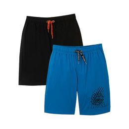 bonprix Herren bonprix Bermudas aus Baumwolle, mit Kordelzug, lockere Passform schwarz 134, N-Gr