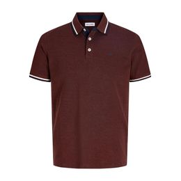 Jack & Jones Jack & Jones Poloshirt 'JJPaulos' Herren Gr&ouml;&szlig;e S navy / dunkelrot / wei&szlig;