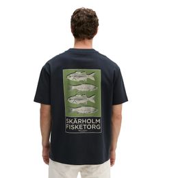 Marc O'Polo Marc O'polo Herren Marc O'Polo T-Shirt loose mit maritimem R&uuml;ckenprint schwarz L