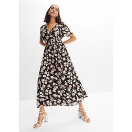 bonprix Damen bonprix Maxikleid f&uuml;r den Alltag, aus Polyester, ausgestellte Passform bunt 48, N-Gr