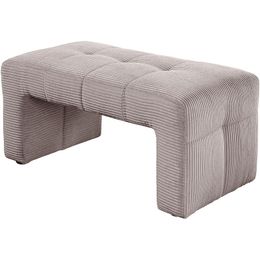 exxpo - sofa fashion Hockerbank &raquo;Barista Hockerbank mit hoher Bodenfreiheit&laquo; Sitz gepolstert,Breite ca.100 cm braun B/H/T: 104cm x 51cm x 55cm, Cord