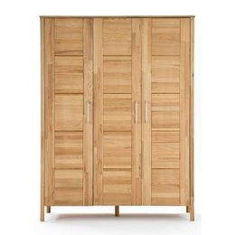 Home Affaire Kleiderschrank &raquo;Modesty II&laquo; aus massivem Kernbuchenholz, in unterschiedlichen Schrankbreiten beige Massivholz B/H/T: 156cm x 202cm x 61cm
