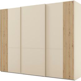 Musterring Schwebet&uuml;renschrank &raquo;Isabelle&laquo; T&uuml;ren mit Lamellenoptik, verschiedene Gr&ouml;&szlig;en und Farben, H&ouml;he 236cm beige Hartfaserplatte, Holzwerkstoff Champagner-