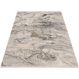 OCI DIE TEPPICHMARKE Teppich &raquo;BESTSELLER YOU&laquo; rechteckig 8 mm H&ouml;he Glanz Viskose, mit Fransen, Hoch Tief Struktur, Vintage, Wohnzimmer grau Viskose B 
