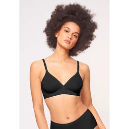 Triumph Damen B&uuml;gelloser BH &raquo;Micro Fun&laquo; nahtlos vorgeformte Cups schwarz 80, Cup C