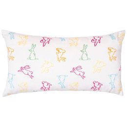 Pad Dekokissen &raquo;PETITE BUNNIES&laquo; Embroidery bunt Polyester B/L: 18cm x 32cm, 1 Stk.