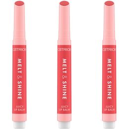 Catrice Damen Lippenbalsam &raquo;MELT & SHINE JUICY LIP BALM&laquo; zartschmelzender Lippenbalsam f&uuml;r voller aussehende Lippen rot Einheitsgr&ouml;&szlig;e