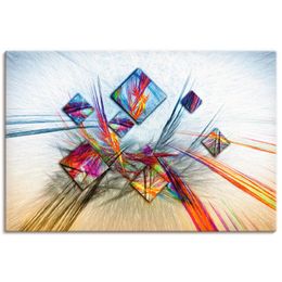 Artland Wandbild &raquo;Digitale abstrakte Malerei&laquo; Muster 1 Stk. tlg. als Leinwandbild, Poster in verschied. Gr&ouml;&szlig;en blau Leinwand B/H/T: 60cm x 40cm, Leinwandbild 