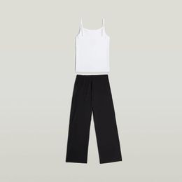G-Star Raw G-Star Damen G-STAR Schlafanzug &raquo;AMBRETTE, CAMI & WIDE LEG PANT&laquo; Set, 2 mit Label-Details, Baumwoll-Mix XXL
